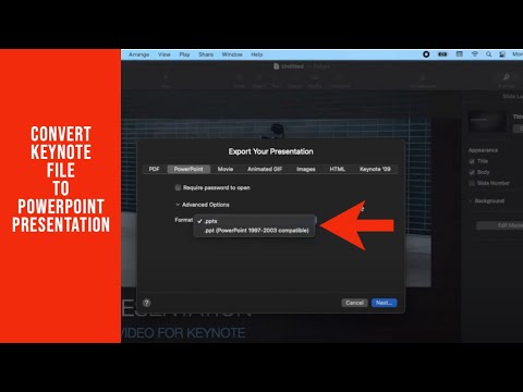 How to Convert A Keynote File to a Powerpoint Presentation