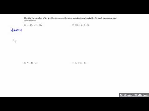 Combining Like Terms with Examples