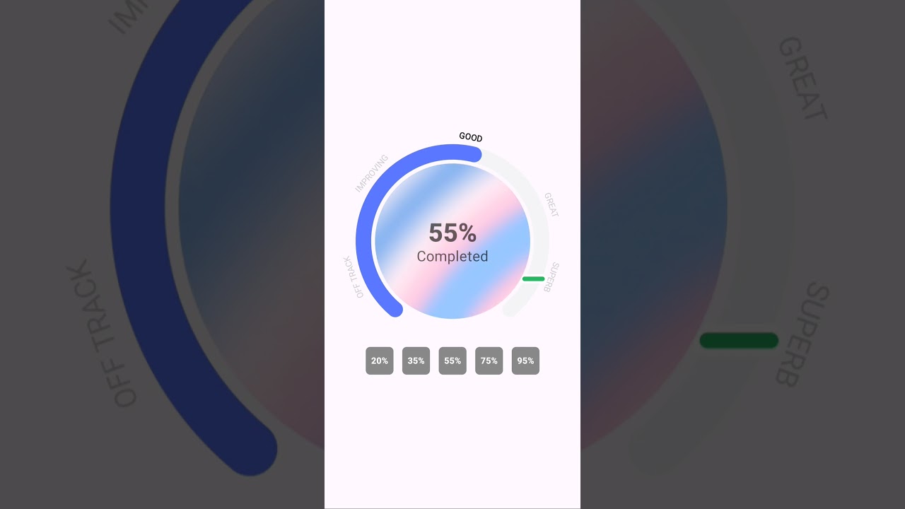 Animated Semi Circle Progress With Text In Compose