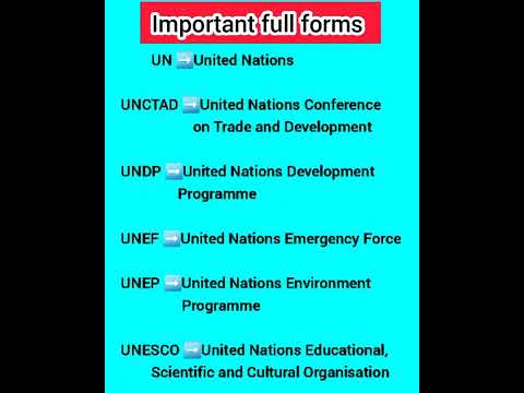 🤔UN UNCTAD UNEP UNDP UNEF UNESCO ka full form kya hai?#superamazingway #shorts #fullform