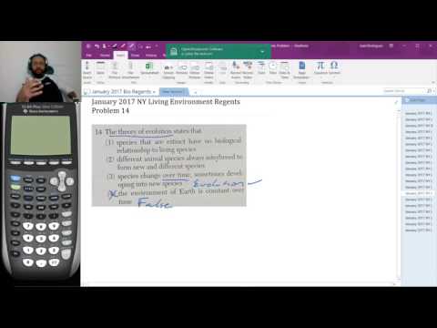 Problem 14, January 2017 Living Environment Regents Exam - JuanTutors.com