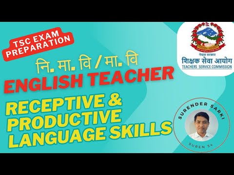 Receptive & productive language skills । English Language Functions and Skills #tscnepal