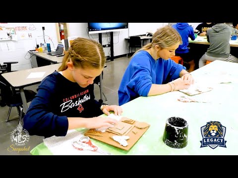 Legacy Middle Art Students Make Relief Sculptures