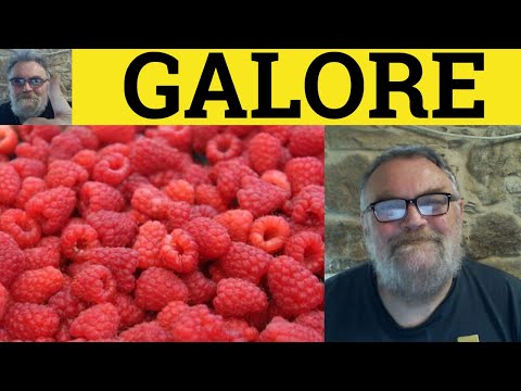 🔵 Galore Meaning - Galore Examples - Galore Definition - Postpositive Adjectives - British English