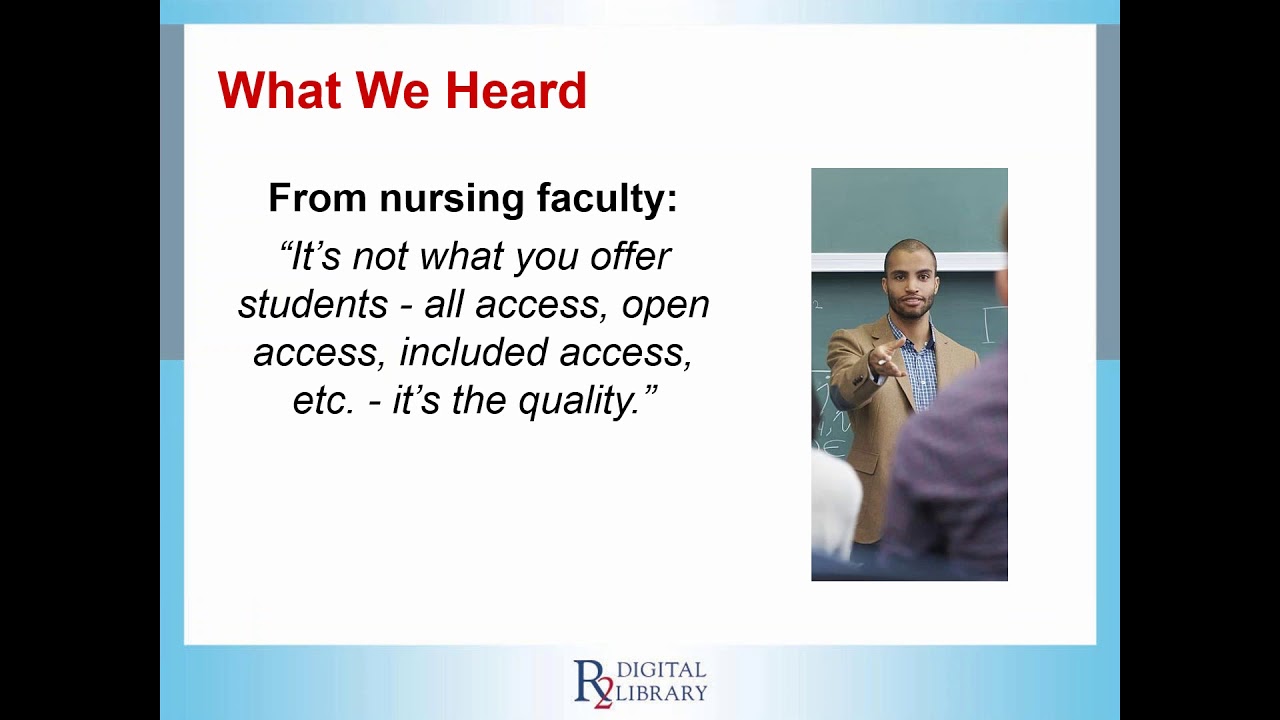 Nursing Education, Content and Libraries