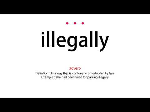 How to pronounce illegally - Vocab Today