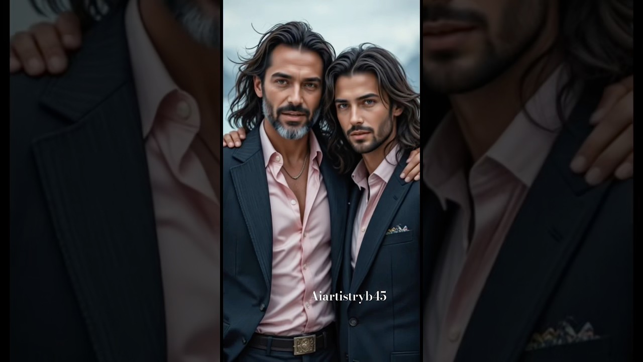 World’s Handsome Father and Son Duo Edition pt.2 #handsomemen #shorts #fashion #model #aiart