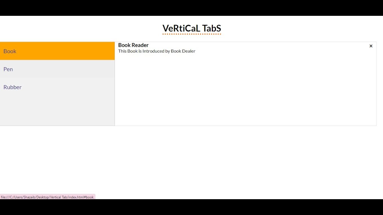How to create Vertical Tabs Using HTML CSS & JavaScript | Responsive Vertical Tab