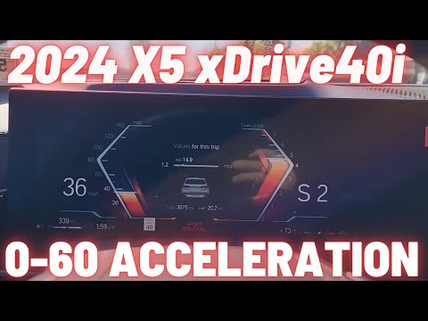 2024 BMW X5 xDrive40i 0-60 mph Acceleration Sport Mode