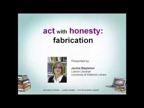 Academic Integrity: Fabrication