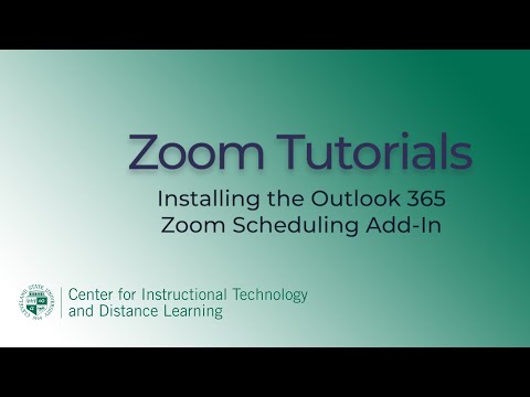 Installing the Outlook 365 Zoom Scheduling Add-In