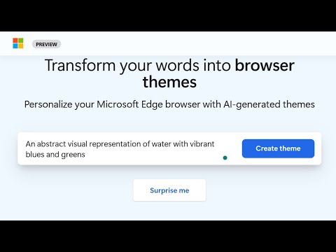 Microsoft Edge AI theme Generator - Create Themes and Apply to Browser