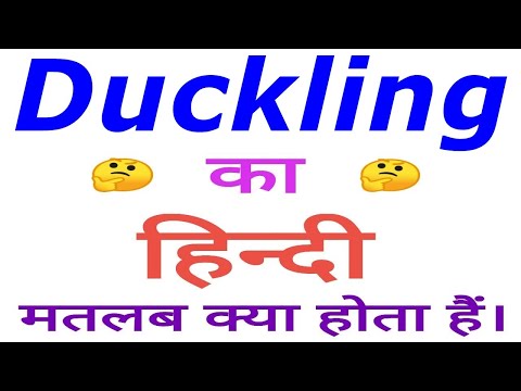 Duckling meaning in hindi | Duckling ka matlab kya hota hai | Duckling in hindi