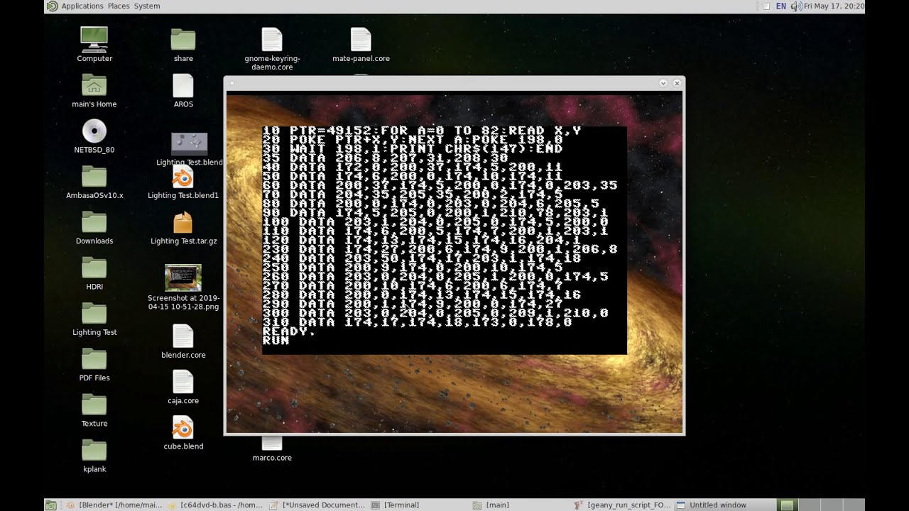 Commodore 64 BASIC v2 example code 16(729 Bytes)