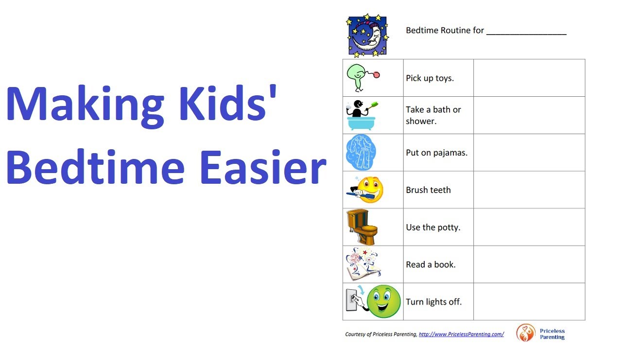 Free Bedtime Routine Chart