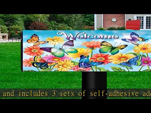 Briarwood Lane Fluttering Butterflies Spring Magnetic Mailbox Cover Welcome Standard