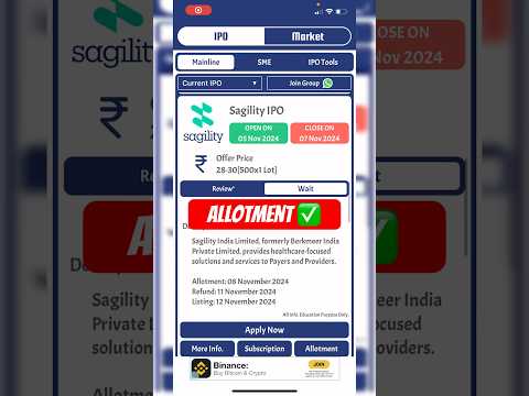 ✅🛑How to check Sagility IPO allotment status on kfintech and bse website #shorts #ipogmp #nifty