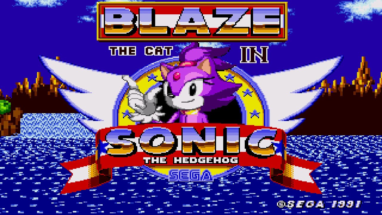 Blaze The Cat in Sonic 1: Redux ✪ Full Game Playthrough (1080p/60fps)