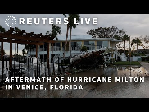 Video | LIVE: Aftermath of Hurricane Milton landfall in Venice, Florida ...