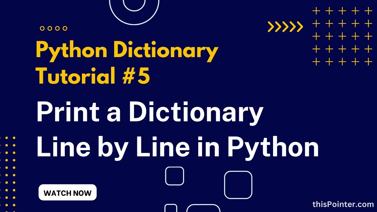 How to Print a Python Dictionary Line By Line | Python Dictionary Tutorial #5