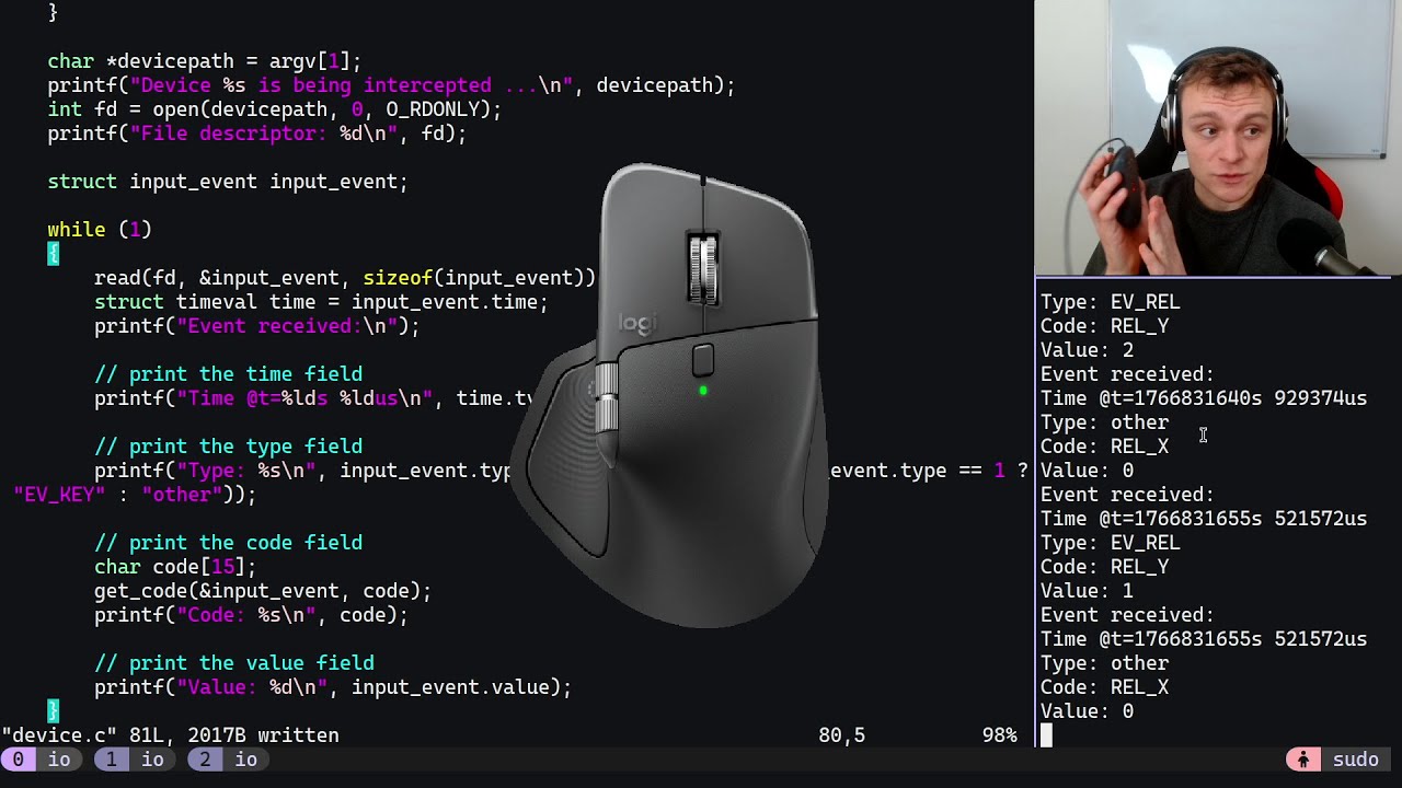 Coding a Mouse Tracker in C