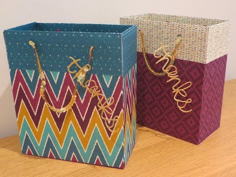 Large Gift Bag Tutorial using Bohemian DSP from Stampin Up