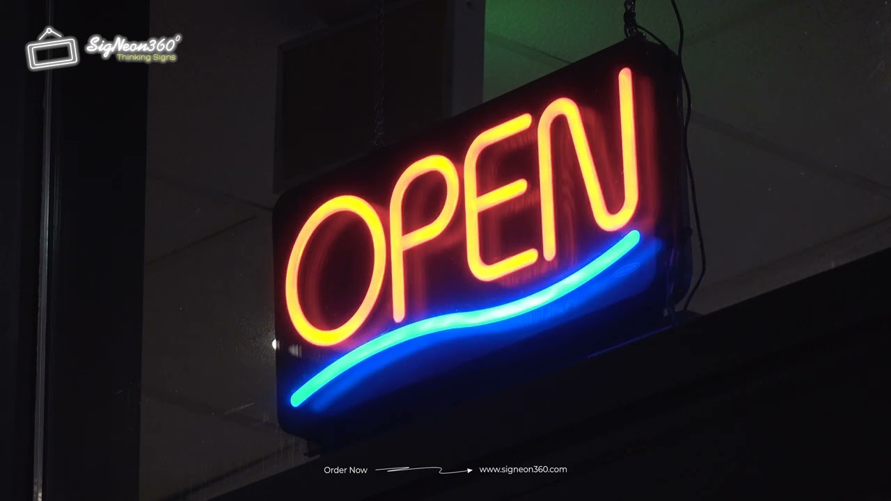 Open Neon Signs for Cafés & Restaurants – Attract More Customers! | SigNeon360.com