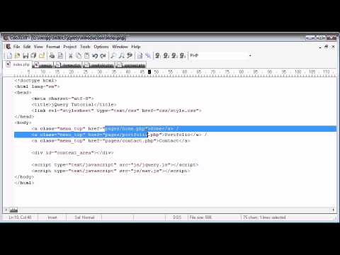 Learn jQuery Tutorial 176 Loading content with AJAX and fade effect ...