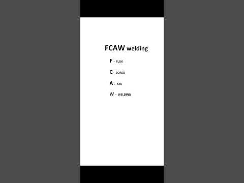 FCAW welding full form