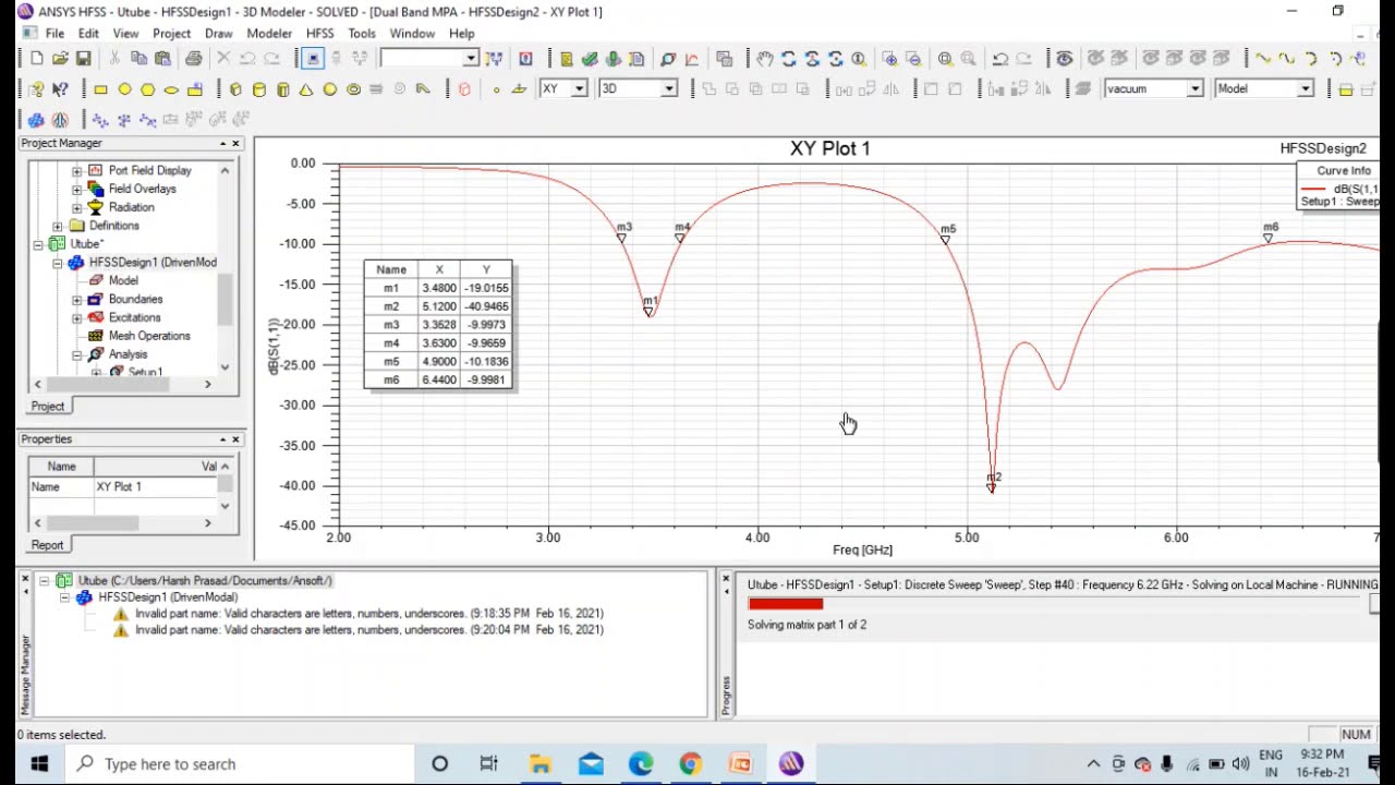 HFSS- DUAL-BAND MICROSTRIP PATCH ANTENNA Design with Simulation.