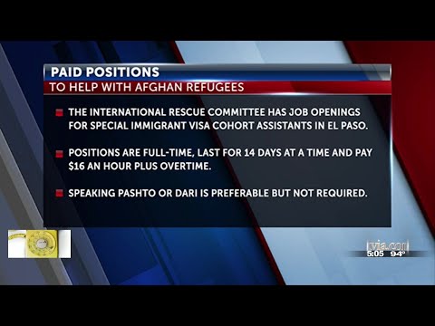 Jobs posted to help Afghan refugees at Fort Bliss