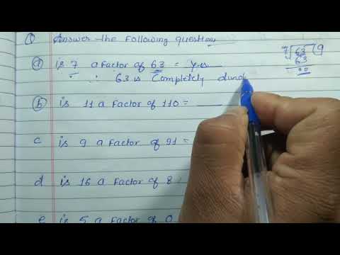 Find the factors | Is 7 a factors of 63