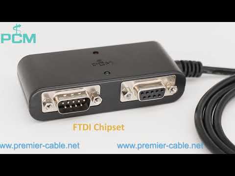 RS232 RS422 RS485 Serial Hub with USB A connector to DB9 Male and Female socket