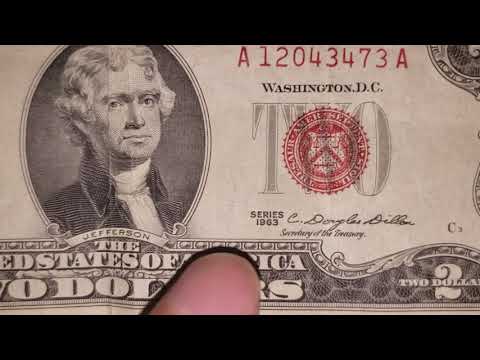 My 1963 Series RED SEAL $2 Dollar Bill