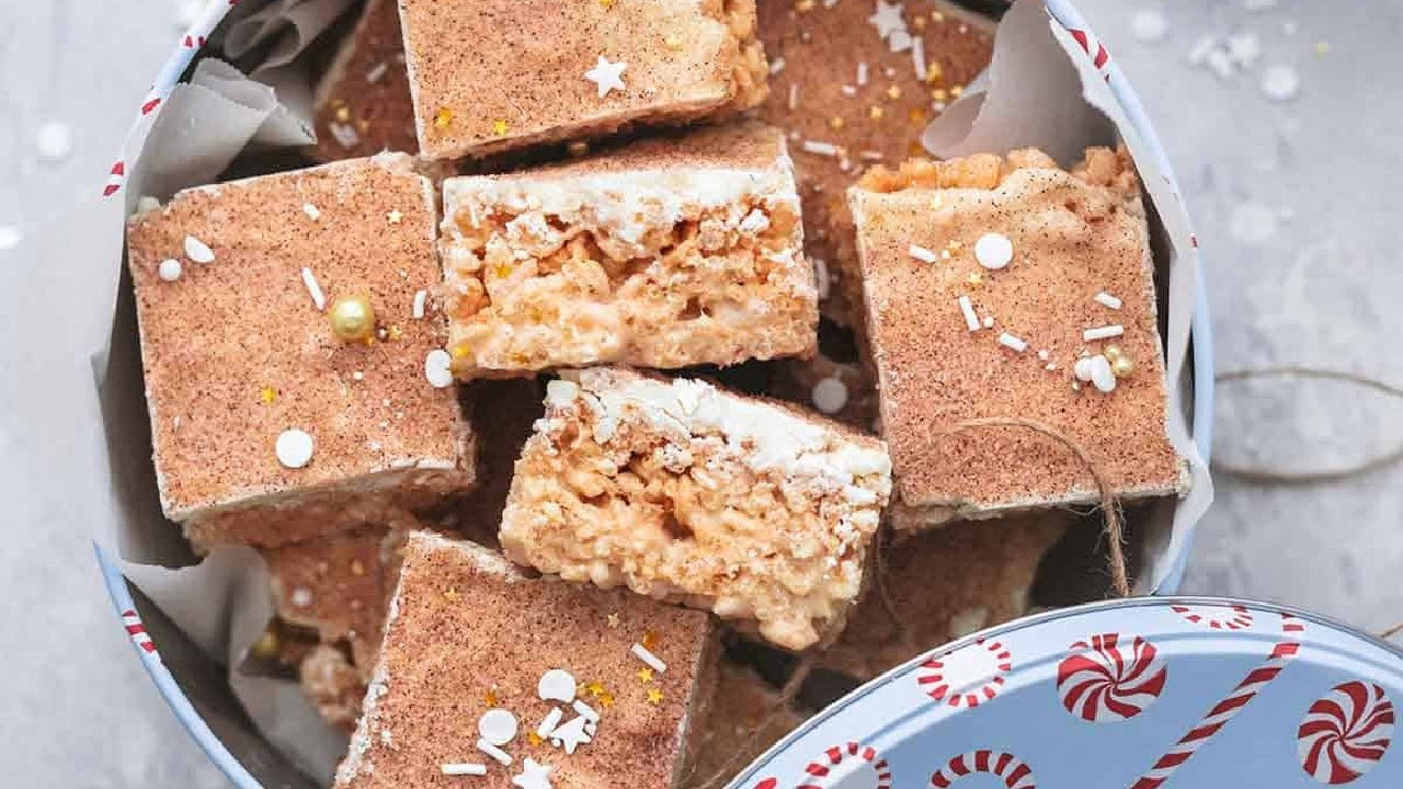No Bake Churro Krispie Bars