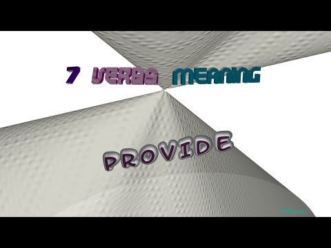 provide - 9 verbs similar to provide (sentence examples)