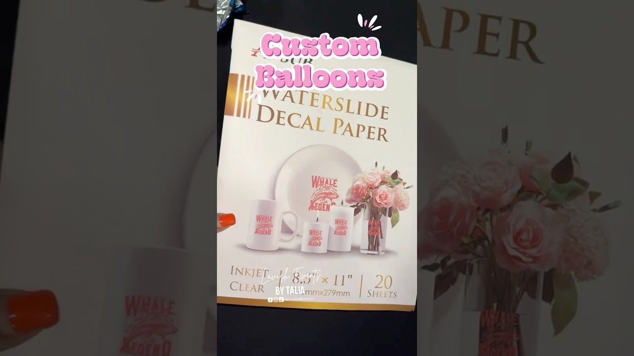 Custom Balloons with ASub waterslide paper ! Comment “Balloon” for the full tutorial. #customballoon