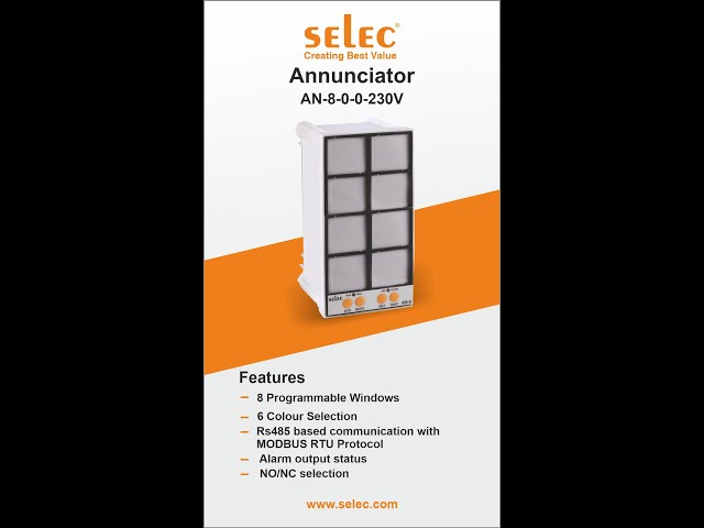Alarm System - Selec AN-8-0-0-230V 6 COLOUR ANNUNCIATOR Trader ...