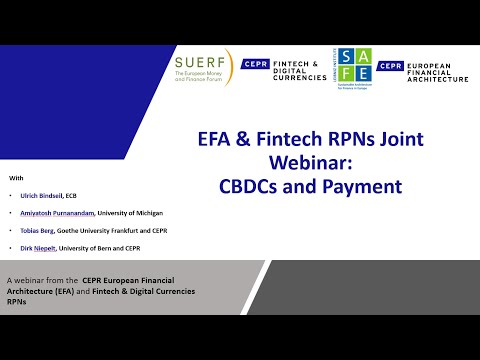 EFA & Fintech RPNs Joint Webinar - CBDCs and Payments