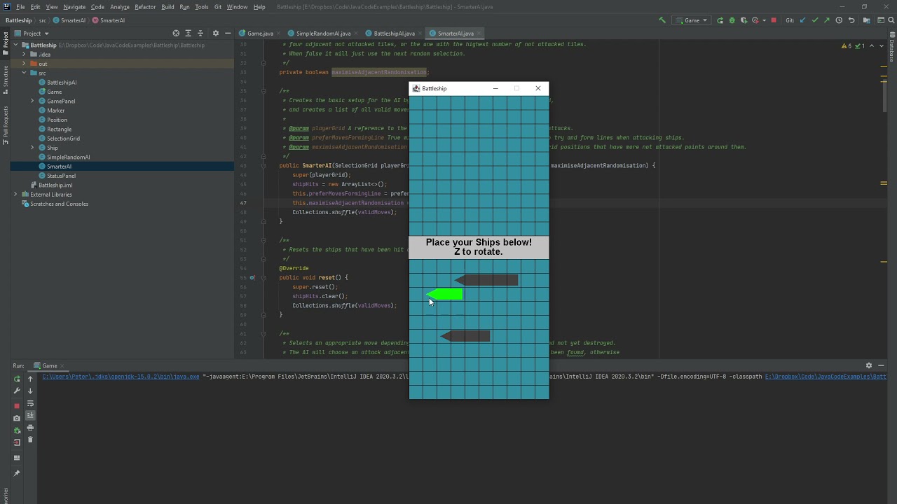 Battleship Java Demo