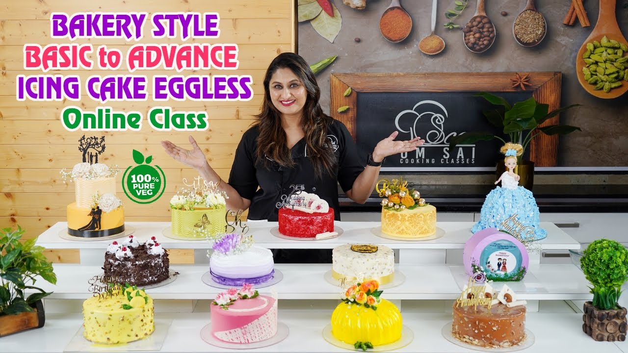 Bakery Style Basic to Advance Icing Cake Class ☎️ 8551 8551 04☎️8551 8551 07 By Om Sai Cooking Class