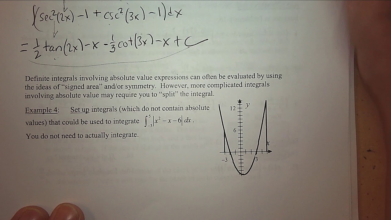 Calculus Lesson 9-7 Final Integration Techniques