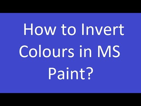 How to Invert Colours in MS Paint On Windows 7 Or Later? | It is my blog