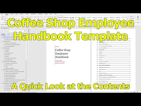 Coffee Shop Employee Handbook Template - Create Yours Fast