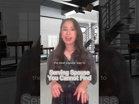 Serving A Spouse You Cannot Find #divorce #divorcelawyer