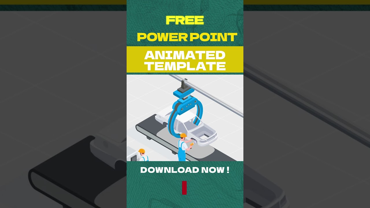 Free Animated Manufacturing Line Powerpoint Template