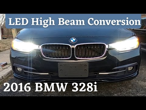 2012-2017 BMW F30 328i High Beam Halogen To LED Conversion/Bulb Replacement
