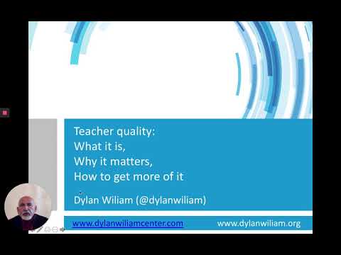 researchED Durrington Dylan Wiliam:Teacher quality-What it is; why it matters;how to get more of it?