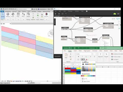 Create and Colorize Revit Curtain Wall Panel using Dynamo and Excel - Revit - Dynamo