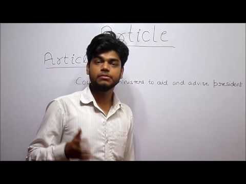 trick to remember article- 74 of Indian constitution
